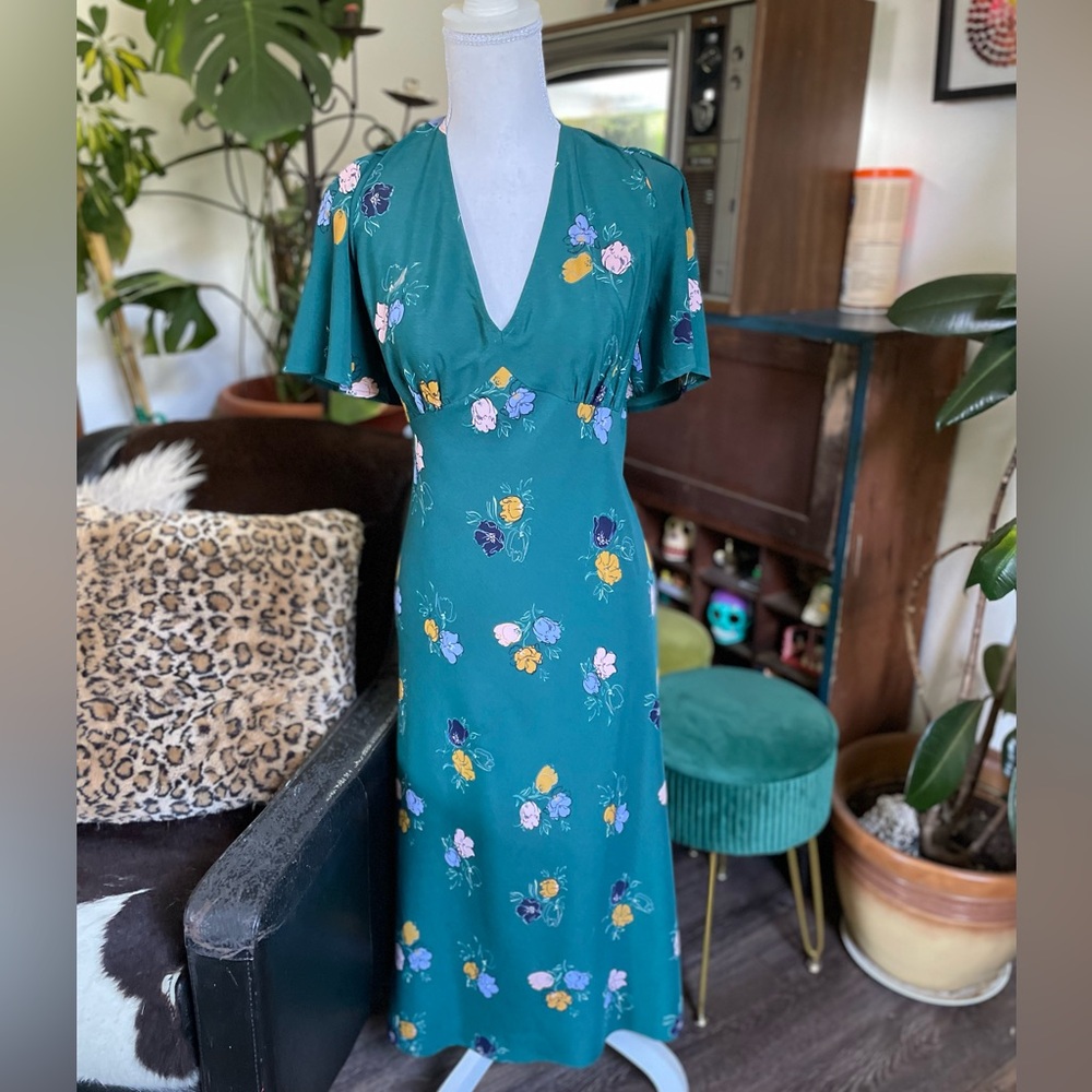 Gorgeous Green 1940s Style Modcloth Midi - Gem